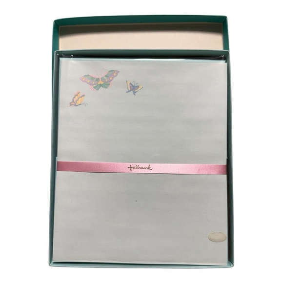 Hallmark | Office | Vintage Hallmark Butterfly Floral Flower Letter ...